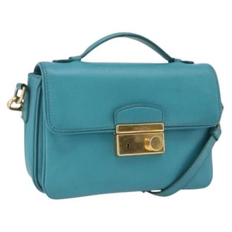 Prada Pre-owned Leder Mini Bag - - Pre-owned - Damen - Blau - ONE SIZE