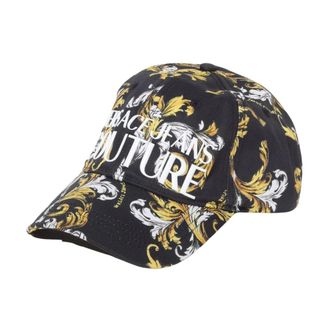 Versace Jeans Couture Homme, Accessoires, Noir, Taille: ONE Size Casquette de baseball à imprimé baroque