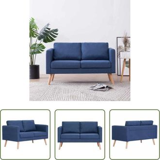 vidaXL vidaXL Sofa Blau - 2-Sitzer-Sofa Stoff Blau