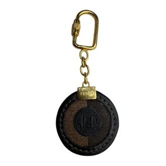 Fendi unisex, Pre-owned, Brun, Taille: ONE Size Porte-cl&eacute;s en cuir Pre-owned