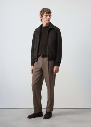 Mango Veste col chemin&eacute;e &agrave; poches caf&eacute; - Homme - XS - MANGO MAN