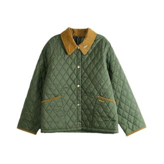 Barbour Veste matelass&eacute;e courte Icons Liddesdale - Femme - Vestes - Vert - Taille: 38 FR