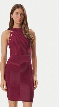 Guess Strickkleid G6BK15 Z1581 Dunkelrot Slim Fit