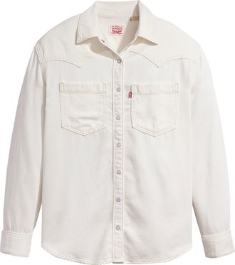 Levi's Damen Teodora Western ATR HOOPWEAR Short, Ecru Crew 6, M