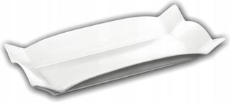 Wilmax England Wilmax WL-992582/A Porzellan Rechteckige Platte, Weiss, 25cm L&auml;nge, 12cm Breite