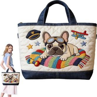 Generic Sac fourre-tout matelass&eacute;, sac &agrave; bandouli&egrave;re en coton matelass&eacute; floral, sac &agrave; main pour femme, sac &agrave; main rembourr&eacute; doux, grande capacit&eacute;, sac fourre-