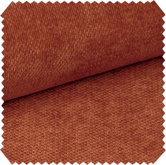 Novely RINGO - Kuscheliger Chenille-Polsterstoff - Schwer Entzündbarer Möbelstoff mit Filzrückseite - Pflegeleichte Meterware 1lfm | Farbe: 24 Ziegelrot