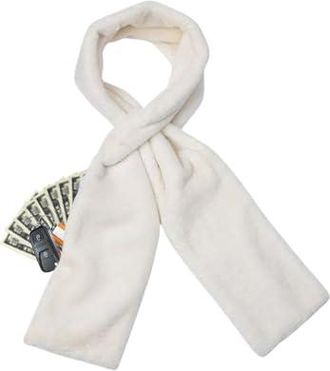 Generic &Eacute;charpe avec poches pour femme - Cache-cou en fourrure chaude et douce, &eacute;charpe coupe-vent antivol pour femmes - pour gar&ccedil;ons &acirc;g&eacute;s pour lautomne et lh