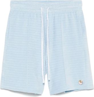 Casablanca Homme, Shorts, Bleu, Taille: S Shorts en velours &agrave; pintucks