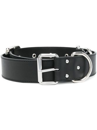 Moschino ceinture &agrave; boucle - Noir