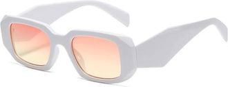 Generic Lunettes De Soleil &Agrave; Monture Carr&eacute;e Irr&eacute;guli&egrave;re For Hommes Et Femmes, Lunettes De Soleil Photo De Mod&eacute;lisation De(White)