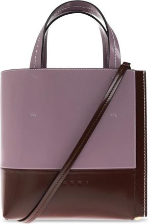 Marni Sac Port&eacute; Main en Cuir Nord/Sud - Femme - Sacs - Violet - Taille: ONE Size
