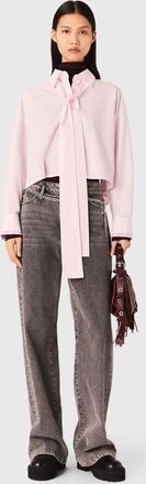 Maje Weite Jeans Mit Kettengürtel - Grau - Maje