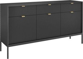 Pascal Morabito Pascal Morabito - Buffet avec 3 portes et 3 tiroirs - Noir - liouba de