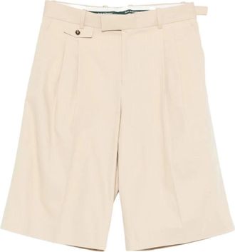 Dr&ocirc;le de Monsieur Homme, Shorts, Beige, Taille: XL Pleated Slip Pocket Long Shorts