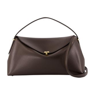 Toteme Structured Cowhide Top Handle Bag - Brown