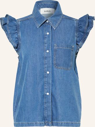 BA&SH Ba&Sh Jeansbluse Yoyo Mit R&uuml;schen blau