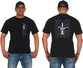 JH Design Group JH Design Group T-Shirt Ford Mustang Tri-Bar Pony pour Homme - Noir - XX-Large