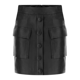 Emma & Gaia Lederrock - - Skirts - Damen - Schwarzk - XS