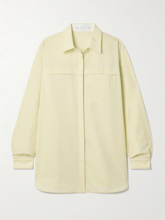 Proenza Schouler Chemise En Serge De Laine M&eacute;lang&eacute;e Rose - Jaune