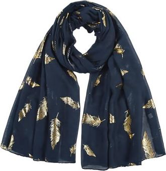 Generic &Eacute;charpe cadeau pour femme Ch&acirc;le doux et l&eacute;ger &Eacute;charpe Imprim&eacute; floral Ch&acirc;le Ch&acirc;le Cadeau Ch&acirc;le Pan &Eacute;charpe, bleu marine, taille unique