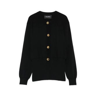 Karl Lagerfeld Femme, Pulls, Noir, Taille: 44 FR Cardigan Boutonn&eacute;