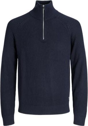Jack & Jones Knit Half Zip Jjpannel Aw25 Pls Pull en Tricot à Demi-Fermeture Éclair, Sky Captain, 3XL Homme