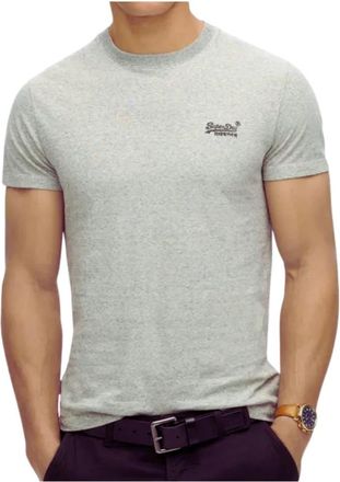 Superdry Besticktes Logo Essential T-Shirt - - Tops - Herren - Grau - 2XL