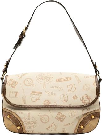 Loewe Sac bandouli&egrave;re vintage Pre-owned en toile monogramme - Femme - Pre-owned - Beige - Taille: ONE Size