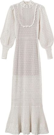 Twin-Set Gestricktes Maxikleid - Wei&szlig;