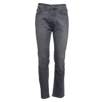 Jacob Cohen Slim Fit Graue Baumwoll-Stretch-Jeans - - Jeans - Herren - Grau - W40