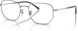 Ray-Ban Rb6496 Optics Silber Fassung Klar Glas Polarisiert 53-20