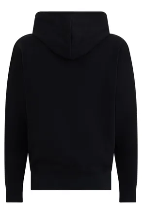 HUGO BOSS Mens Hooded Sweatshirt Black Cotton Jumpers Sweater