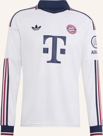 adidas Fc Bayern M&uuml;nchen 26/27 Ausw&auml;rtstrikot, Lang&auml;rmelig weiss