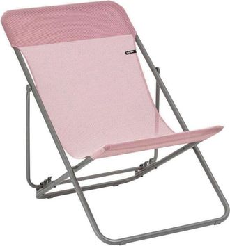 Lafuma Mobilier Mehrpositions-Klapp-Liegestuhl - Breite 58cm - Maxi Transat - Batyline Iso - Rosa Cerisier - Lafuma Mobilier