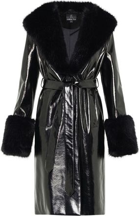 Unreal Fur Libertango Mantel - Schwarz