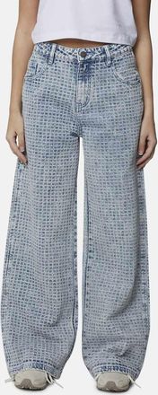 Good For Nothing Jean baggy en denim jacquard - Bleu