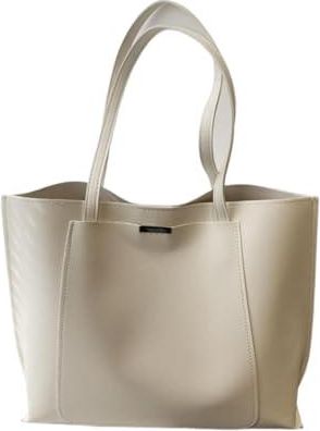 Generic Sac &agrave; bandouli&egrave;re r&eacute;tro tendance de grande capacit&eacute;, sac de banlieue de couleur unie, sacs fourre-tout en cuir PU, sac &agrave; main d&eacute;contract&eacute; pour femmes,