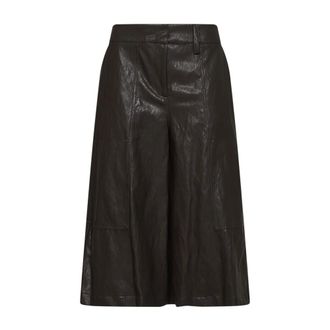 Blanca Vita Pantaloncini Lunghi in Ecopelle - Femme - Shorts - Brun - Taille: 36 FR