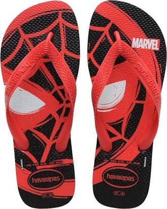 Havaianas Top Marvel Logomania, Tongs Confortables, Légères et Durables, Motif de Superhéros Iconiques de Marvel, Homme