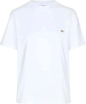 Fiorucci Femme, Tops, Blanc, Taille: 40 FR Angel Patch Regular Fit T-Shirt