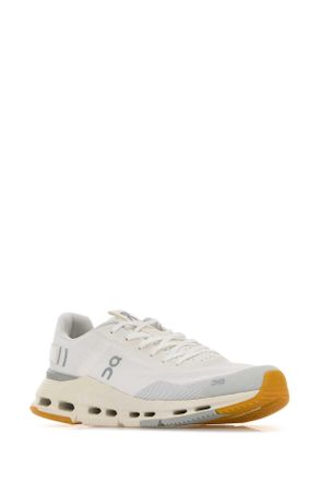 On Running Mens White Fabric Cloudnova Form 2 Sneakers Whiteivory
