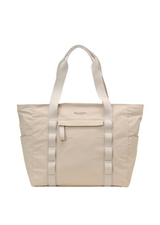Marc O'Polo Shopper Lica, Damen, Gr. B/H/T: 37cm x 58cm x 18cm, creme, Polyamid, MARC OPOLO ACCESSORIES, unifarben, Taschen Shopper, Einkaufstasche, Schultertasch