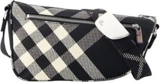 Burberry unisex, Sacs, Noir, Taille: ONE Size Check Canvas Crossbody Bag
