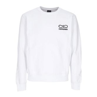 PROPAGANDA Homme, Sweatshirts et sweats à capuche, Blanc, Taille: XL SweaT-shirt ras du cou à manches longues