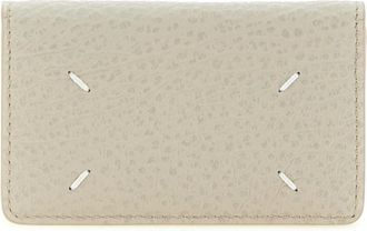 Maison Margiela Homme, Accessoires, Gris, Taille: ONE Size Porte-cartes en cuir grain&eacute; emboss&eacute;