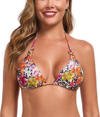 Relleciga Damen Bademode Bikini Oberteil Triangel Top Desert Lily L
