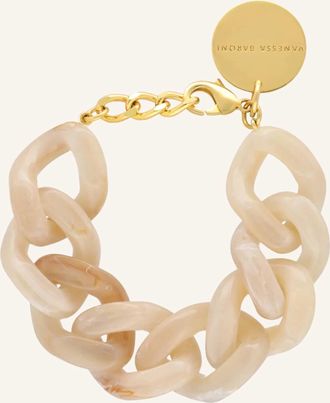 Vanessa Baroni Vanessa Baroni Armb&auml;nder Flat Chain Bracelet Honey Marble By Glambou beige