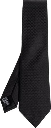Emporio Armani Homme, Accessoires, Noir, Taille: ONE Size Cravate en pure soie avec monogramme jacquard