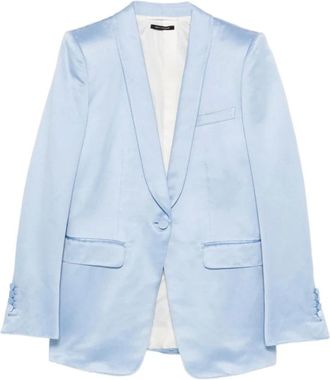 Tom Ford Femme, Vestes, Bleu, Taille: 38 FR Blazer crois&eacute;